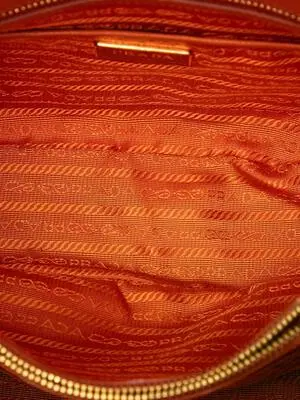 Prada Saffiano Lux Promenade Satchel - Orange