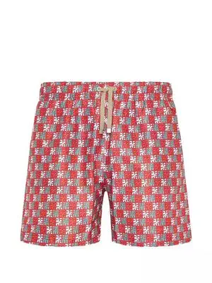 BENIBECA Geometric-print Drawstring Swim Shorts