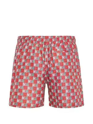 BENIBECA Geometric-print Drawstring Swim Shorts