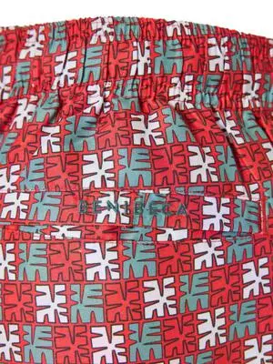 BENIBECA Geometric-print Drawstring Swim Shorts