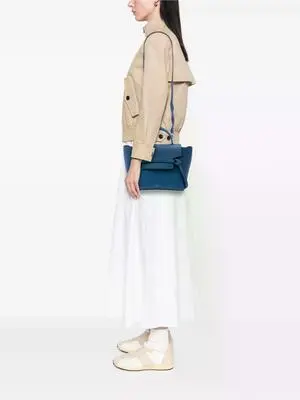 Celine Grained Calfskin Belt Bag Satchel - Blue
