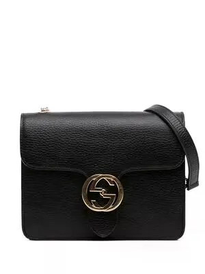 Gucci 2016-2026 Small Dollar Calfskin Interlocking G Crossbody Bag - Black