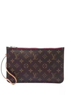 LOUIS VUITTON 2014 Monogram Neverfull Mm Pouch - Brown