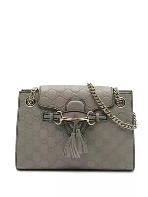 Gucci 2016-2026 Small Guccissima Emily Shoulder Bag - Grey