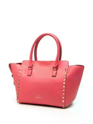 Valentino Garavani Small Leather Rockstud Trapeze Satchel