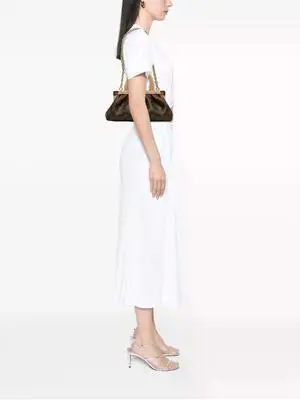 LOUIS VUITTON Monogram Clutch Top Handle Bag Satchel - Brown