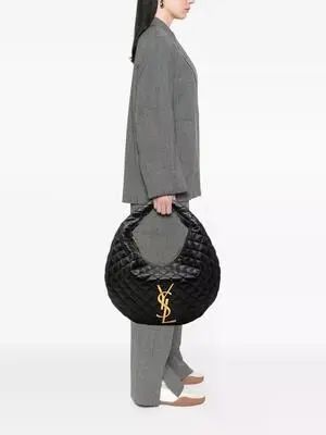 Saint Laurent Quilted Nappa Monogram Icare Hobo Bag