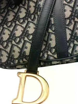 Dior Oblique Canvas Saddle Bag Shoulder Bag