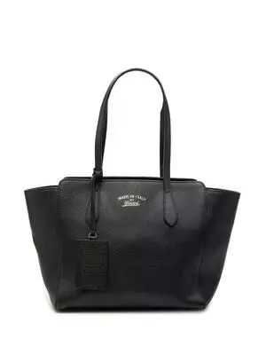 Gucci 2016-2016 Small Calfskin Swing Tote Bag - Black
