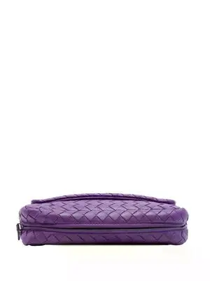 Bottega Veneta Mini Nappa Intrecciato Expandable Chain Flap Crossbody Bag - Purple