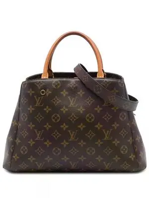 LOUIS VUITTON 2017 Monogram Montaigne Mm Satchel - Brown