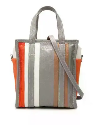 Balenciaga 2017 Lambskin Bazar Shopper Xs Satchel - Grey