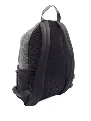 Fendi Zucca Coated Canvas And Nylon Diagonal Backpack