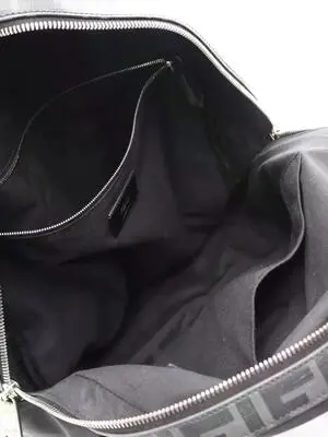 Fendi Zucca Coated Canvas And Nylon Diagonal Backpack