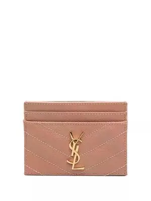 Saint Laurent 2023 Chevron Grain De Poudre Cassandre Card Holder