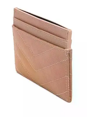 Saint Laurent 2023 Chevron Grain De Poudre Cassandre Card Holder