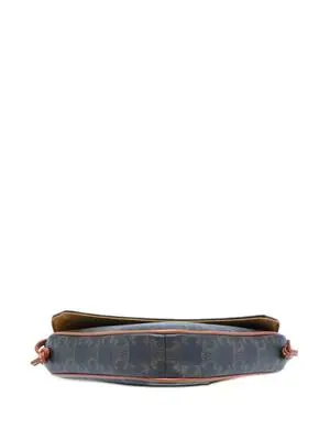 Celine Triomphe Coated Canvas Logo Triangle Crossbody Bag - Brown