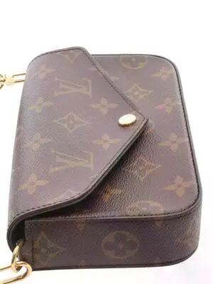 LOUIS VUITTON Monogram Felicie Strap And Go Crossbody Bag - Brown