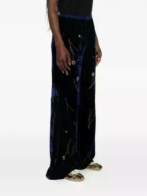 FORTE_FORTE Crystal Embellished Palazzo Pants
