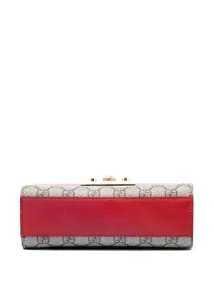 Gucci Gg Supreme Padlock Crossbody Bag - Neutrals