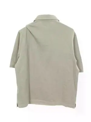 Hermès 2010s Leather-trim Polo Shirt - Green