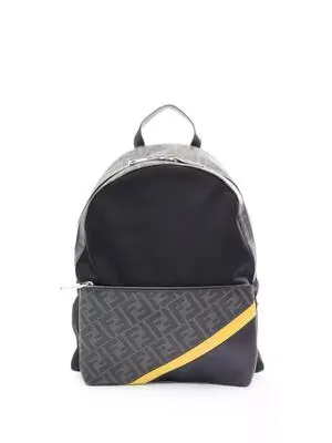 Fendi 2010s Ff Monogram Diagonal Backpack