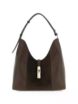 Furla M Goccia Leather Shoulder Bag - Brown