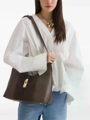 Furla Goccia Leather Shoulder Bag - Brown