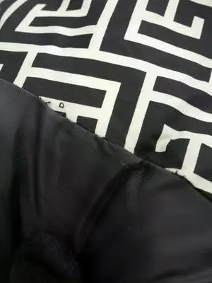 Balmain 2010s Monogram Hooded Down Vest