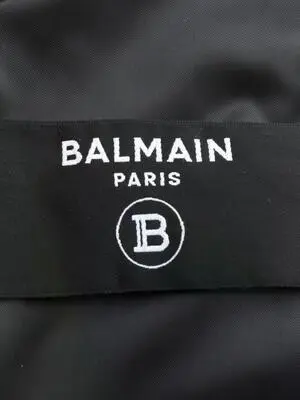 Balmain 2010s Monogram Hooded Down Vest