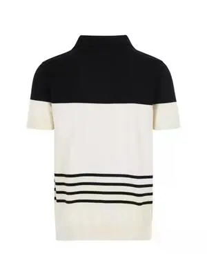 Valentino Garavani Vlogo Signature Striped Polo Shirt - Neutrals