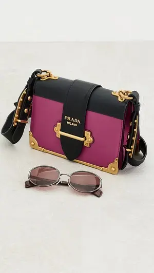 Shopbop Prada Cahier Calf Leather Shoulder Bag
