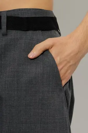Sacai Wool Wide-leg Pants