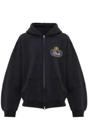 Rhude Oversized Logo Hoodie - Black