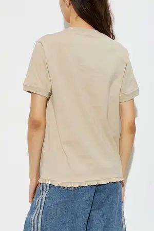 ADIDAS ORIGINALS Logo T-shirt With Ruffle Hem