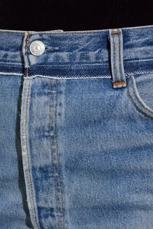 Vetements Vintage Effect Denim Mini Skirt