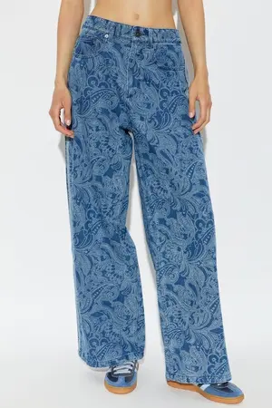 ADIDAS ORIGINALS Wide-leg Jeans With Paisley Print