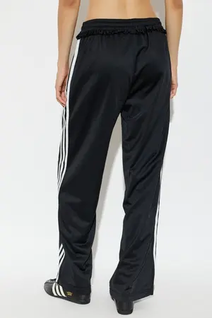 ADIDAS ORIGINALS Wide-leg Sweatpants With Iconic Stripes - Black