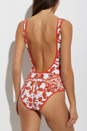 Dolce & Gabbana Maiolica" Print One-piece Swimsuit