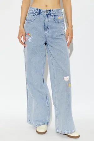 ADIDAS ORIGINALS X Care Bears Light Wash Bootcut Jeans