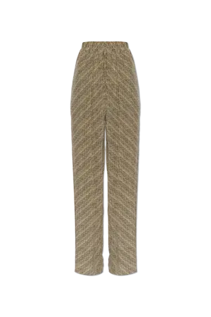 Balenciaga Silk Wide-leg Pants - Beige