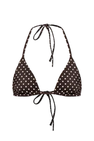 Matteau Polka Dot Bikini Top - Brown