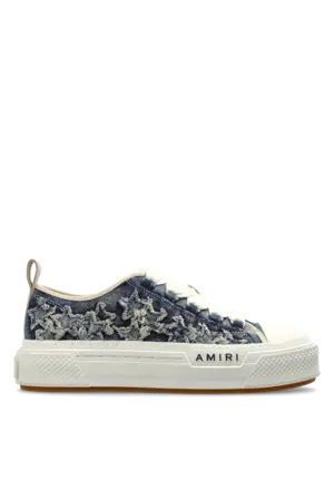 Amiri Denim Court Low Sports Shoes - Blue