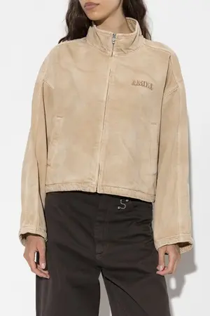 Amiri Denim Jacket With Stand-up Collar