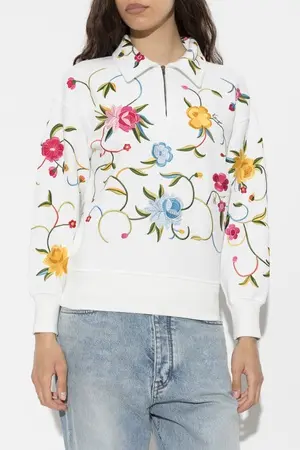 Kenzo Embroidered Floral Cotton Sweatshirt