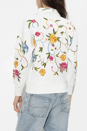 Kenzo Embroidered Floral Cotton Sweatshirt