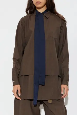 Sacai Wool Shirt Dress
