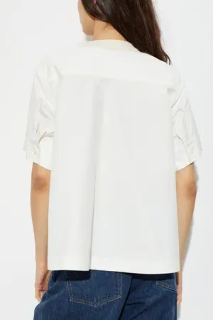 Sacai Mixed-material Turtleneck Top