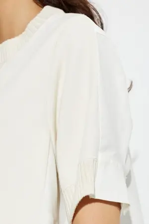 Sacai Mixed-material Turtleneck Top