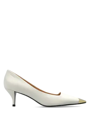 Furla Metal Decollete’ Heeled Shoes - Cream